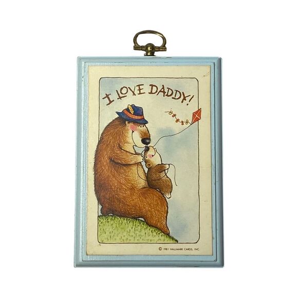 Hallmark | Wall Decor | Vintage Hallmark I Love Daddy Bear Cub Plaque ...
